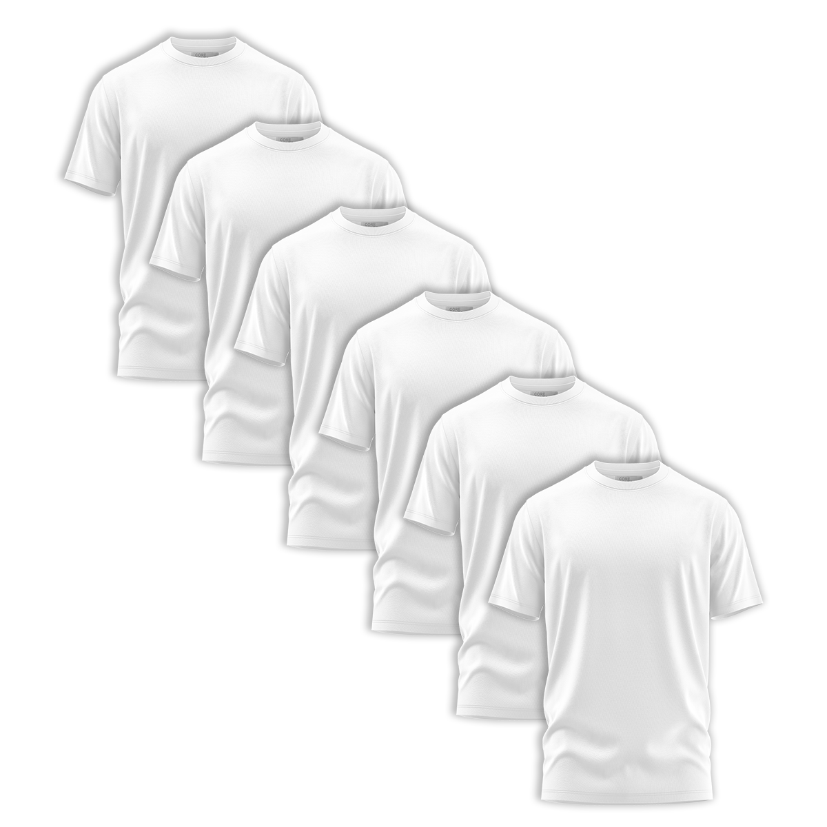 CORE COLLECTIVE 6 PACK OF AXIS COTTON STRETCH TEES – Fashion Hub Club